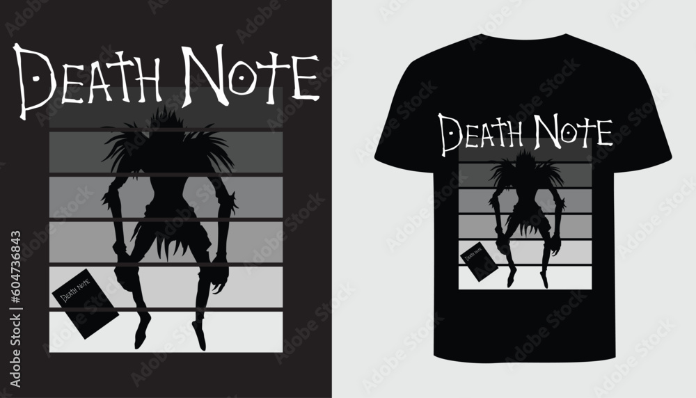 Death Note t-shirt design. Anime t-shirt design. Shinigami's of death ...