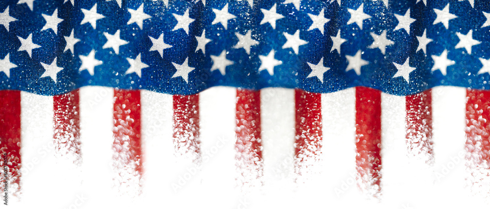 Sparkling red, white, and blue abstract background. USA background or ...