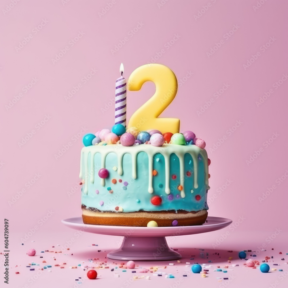 Special Celebration. Delight in an exquisite birthday cake, marking two ...