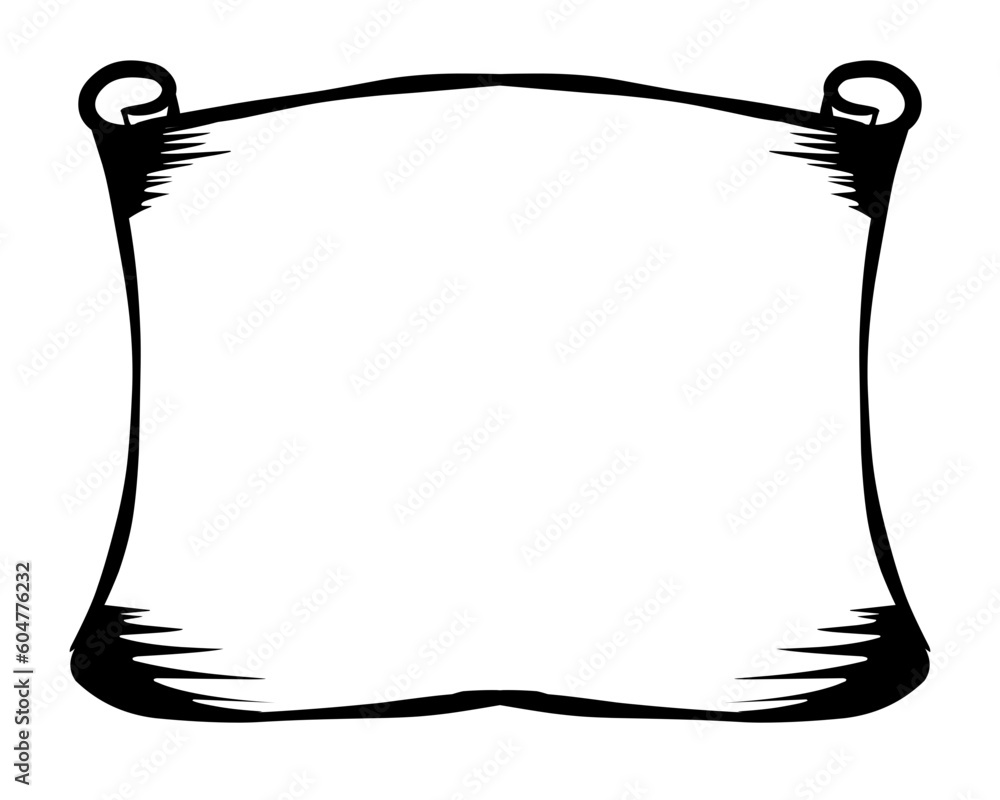 Illustration of classic text box template in black line color. Perfect ...