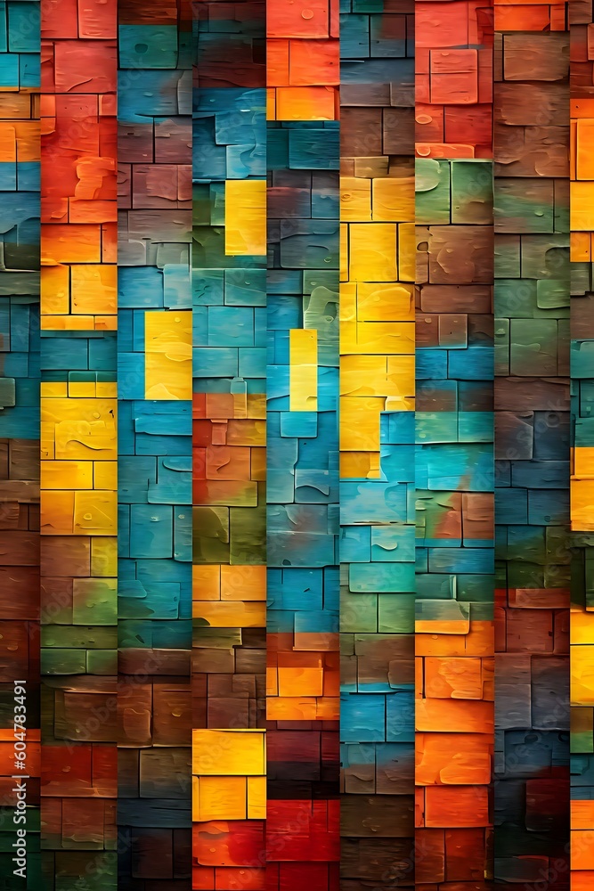 Abstract painting concept. Colorful African tile texture background ...