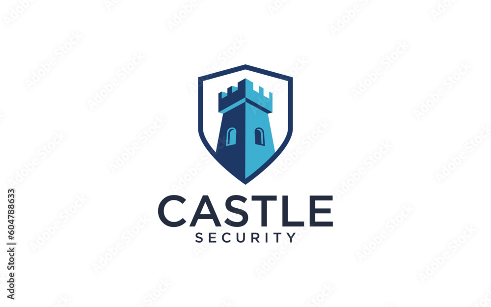 Vetor de castle security logo design, Security guard logo design vector ...