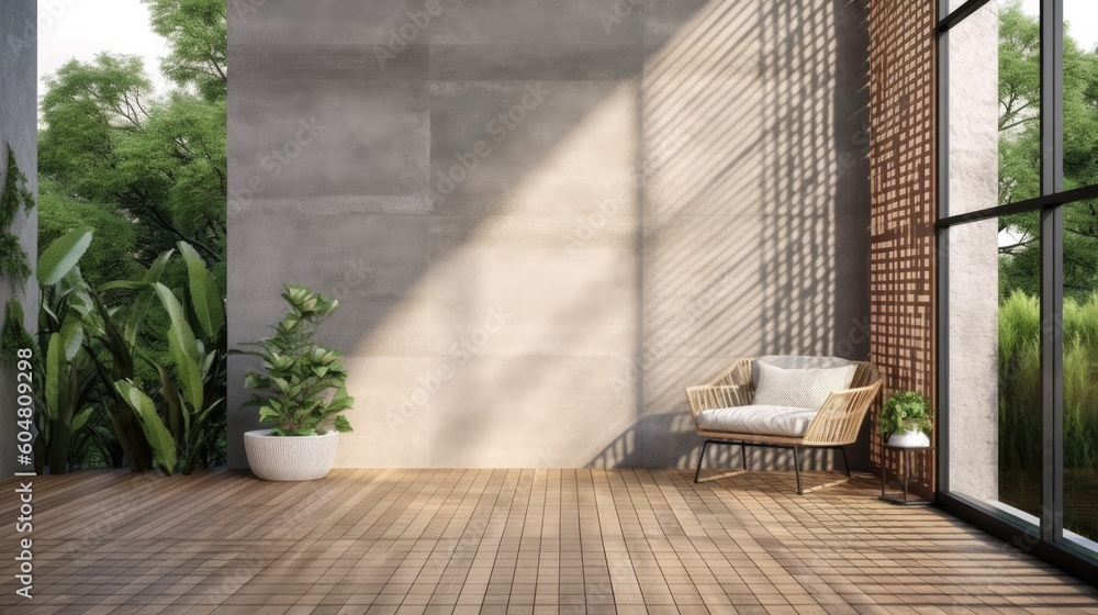 Loft Balcony Background. Stylish Interior Design. Generative AI. Stock ...