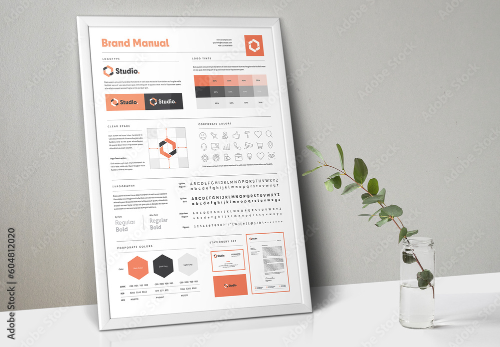 Brand Identity Poster Layout Stock Template | Adobe Stock
