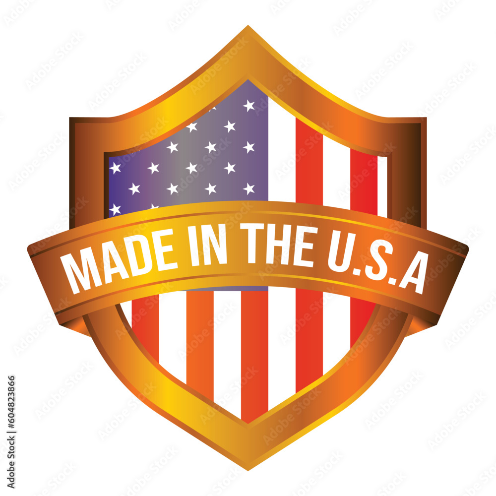 made in usa badge, made in the usa emblem, american flag, made in usa ...