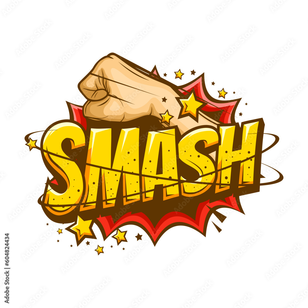 Smashed Hand Cartoon