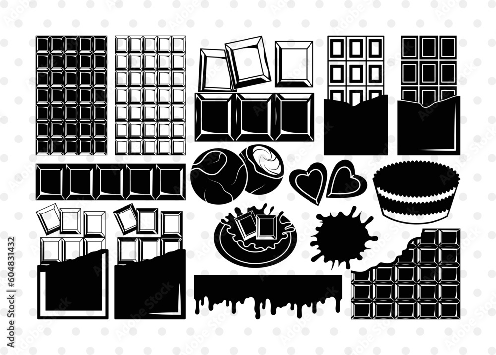 Milk Chocolate SVG Cut Files | Milk Chocolate Silhouette | Chocolate ...