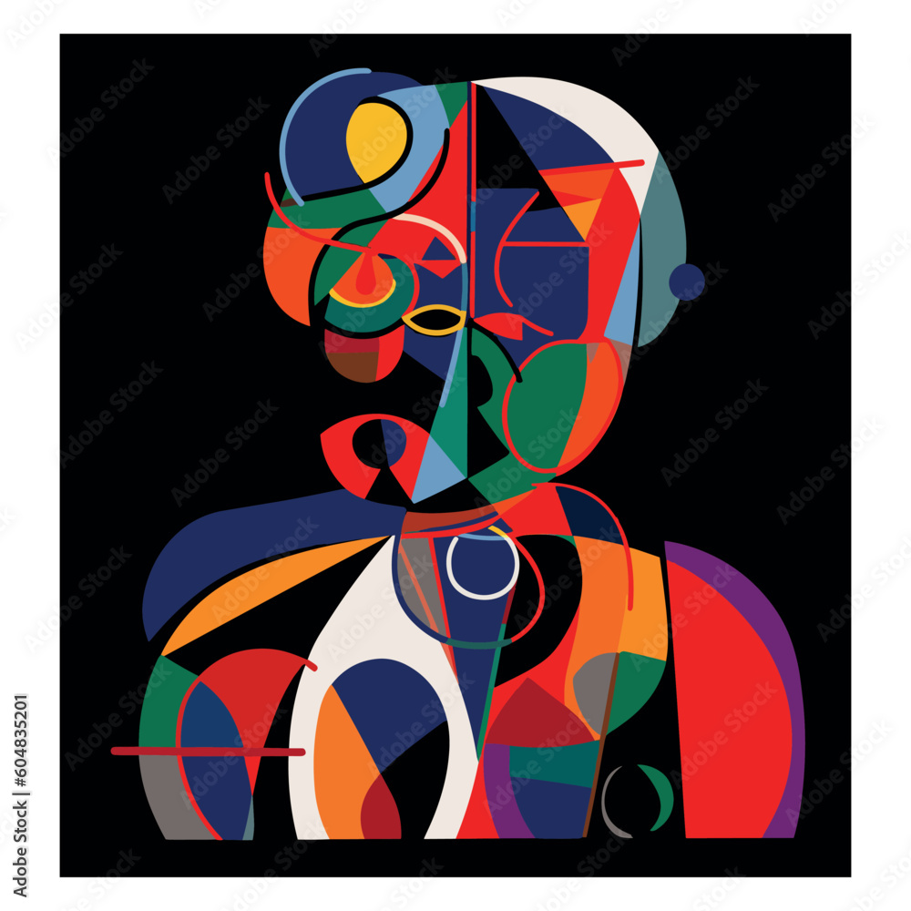 Whimsical and expressive vector artwork showcasing a person in a ...