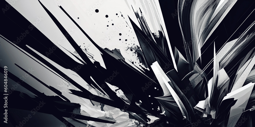 Explosive abstract monochrome wallpaper background design (Generative ...