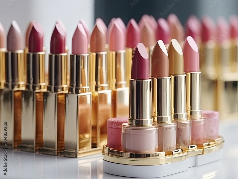 Lipstick presentation Cosmetics beauty series, ads of premium female ...