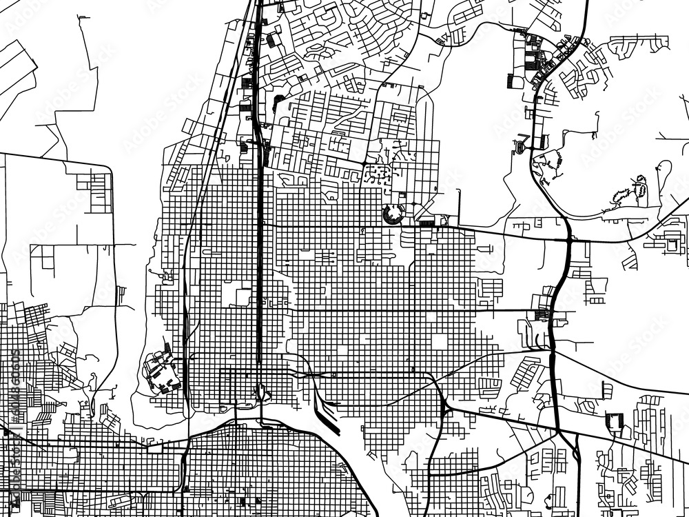 Road map of the city of Laredo Texas in the United States of America on ...