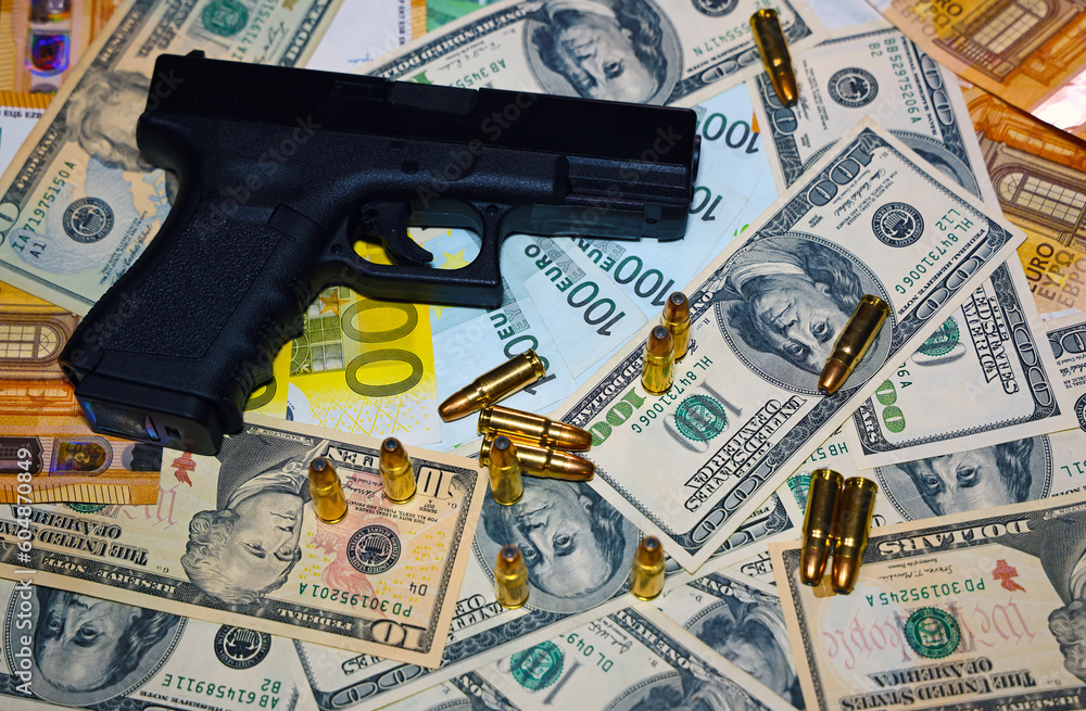 Money And Guns Background