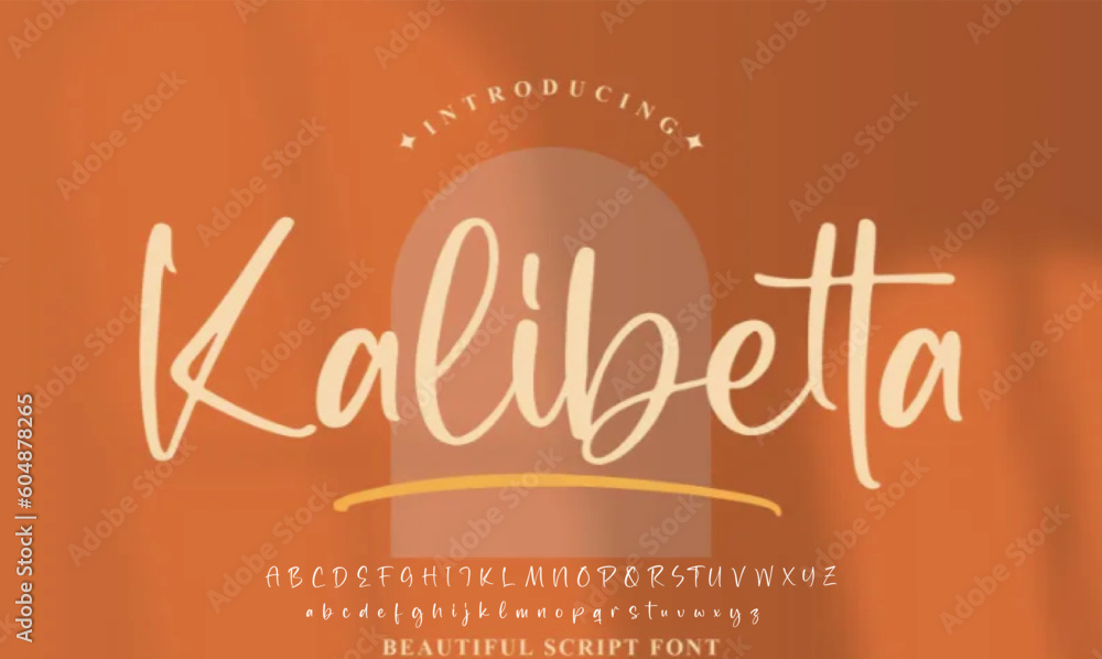 Kalibetta Beautiful Script Font, suitable for any projects such as ...