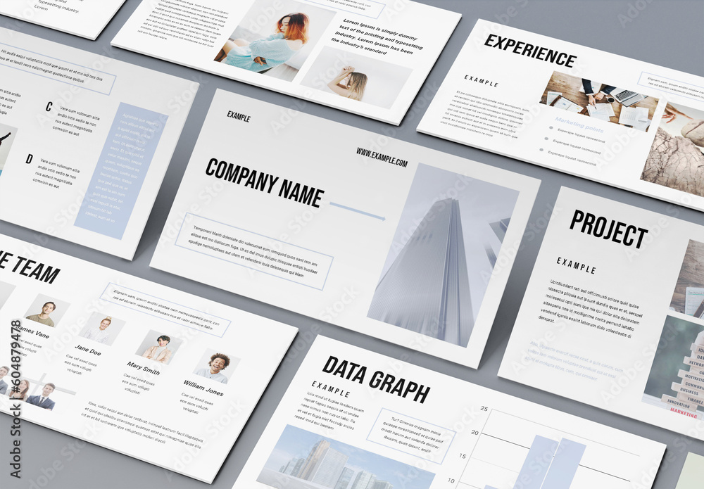 Company Business Presentation Layout Stock Template | Adobe Stock