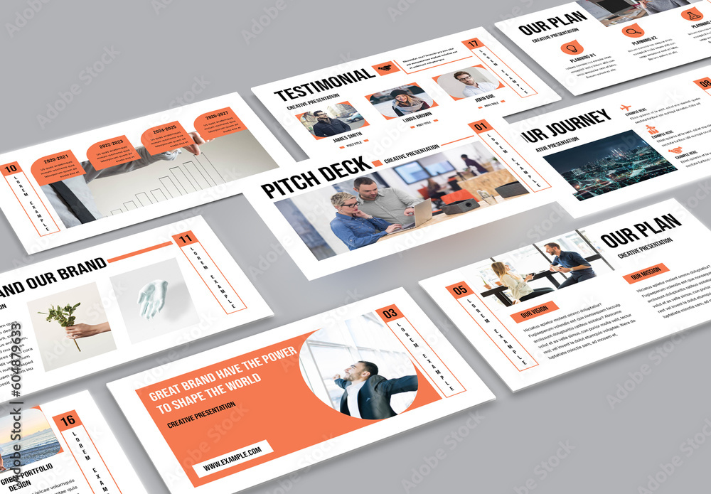 Pitch Deck Business Presentation Layout Stock Template | Adobe Stock