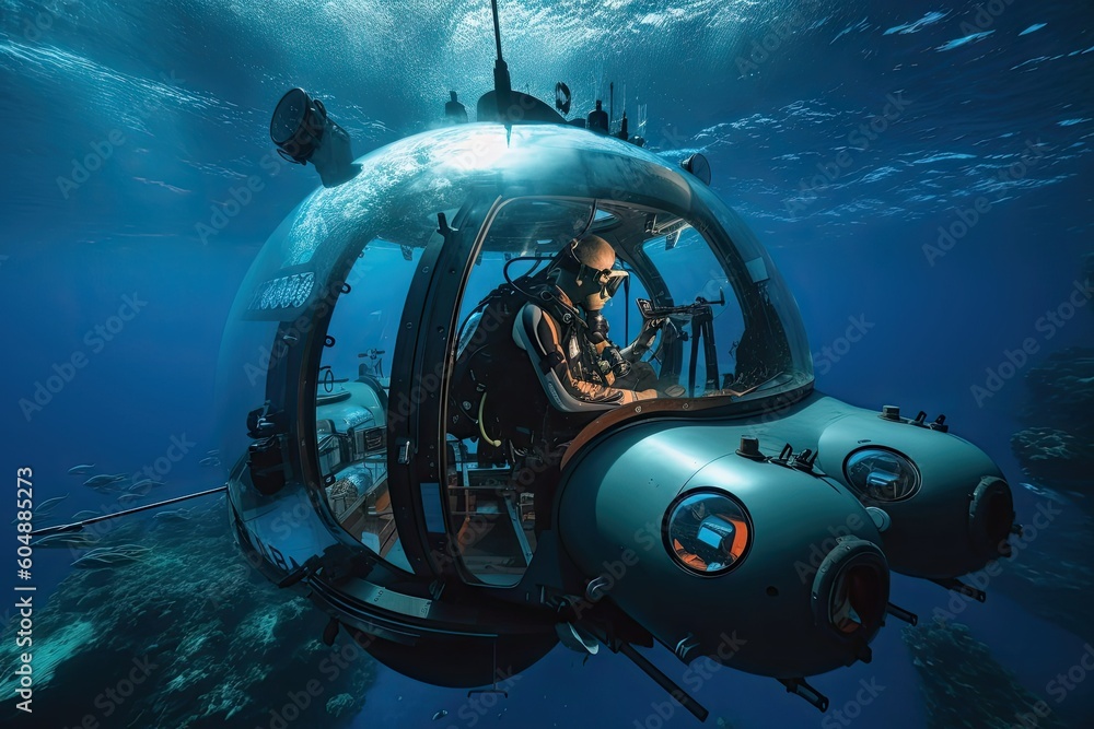 submersible pilot sharing the view of stunning underwater world with ...