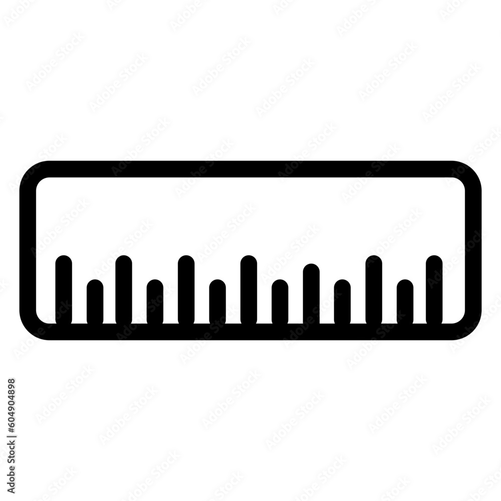 Ruler Icon represents precision, measurement, and alignment ...