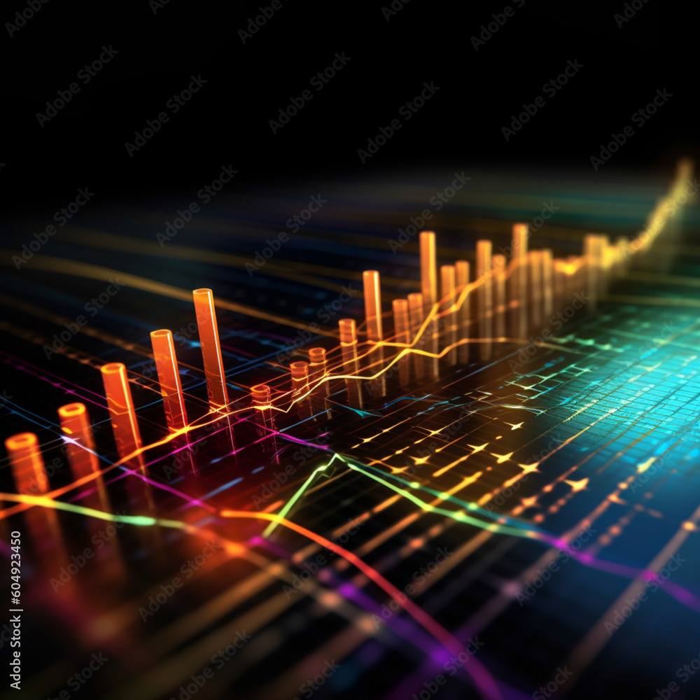 data chart with positive or negative balances Stock-Illustration ...