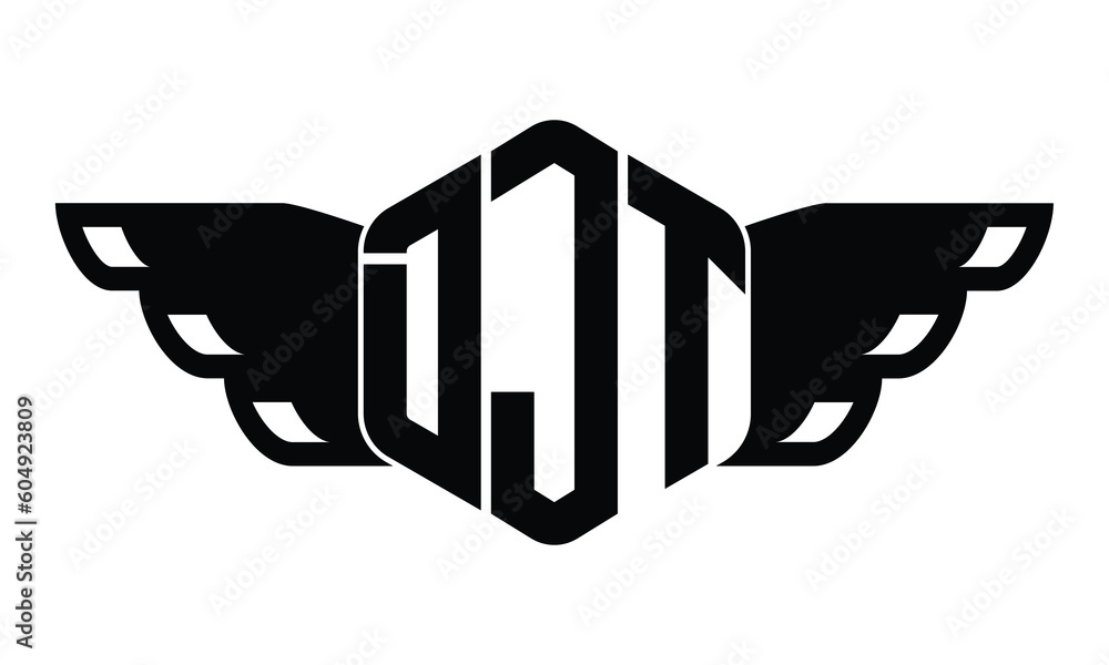 DJT three letter iconic logo design vector template. isolated, elegant ...