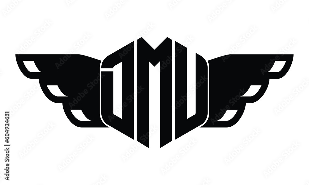 DMU three letter iconic logo design vector template. isolated, elegant ...