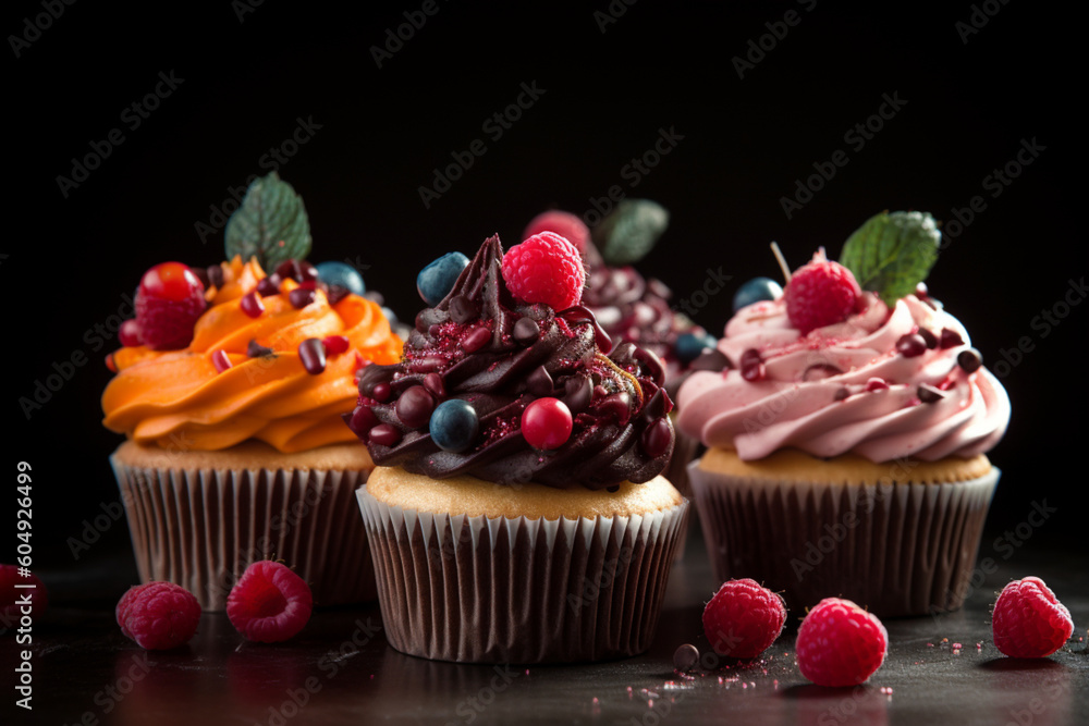 Discover a mouthwatering collection of AI-generated cupcake images that ...