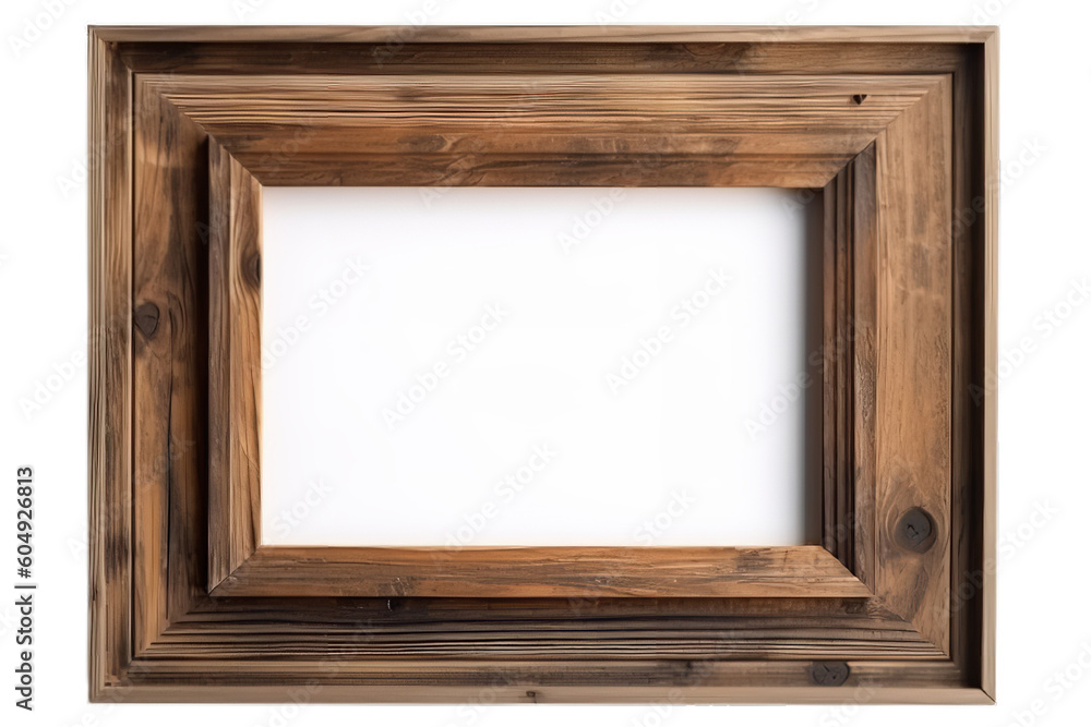 Natural Beauty: Wooden Frame Isolated on Transparent Background PNG ...