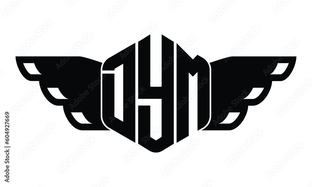 DYM three letter iconic logo design vector template. isolated, elegant ...