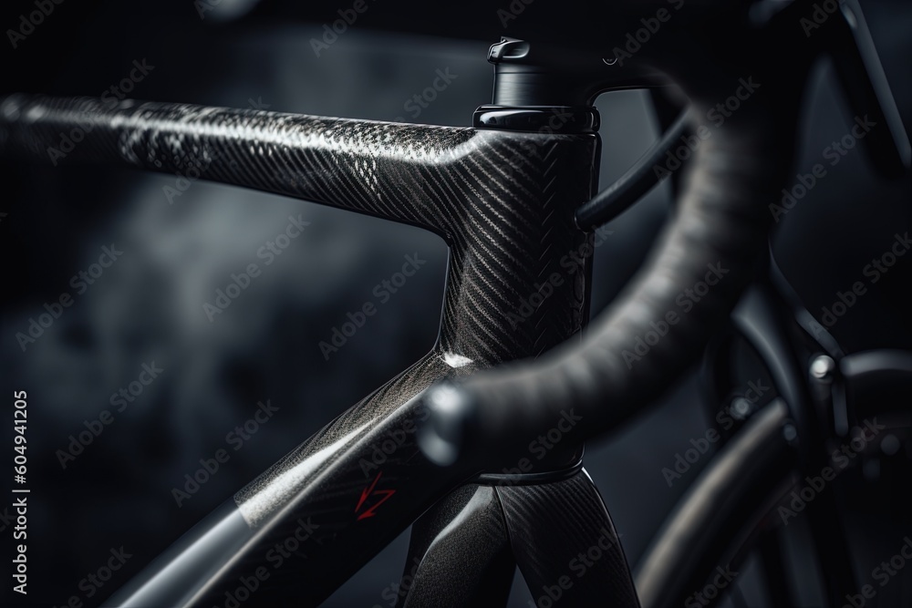 Bicycle frame made of carbon fiber .Generative AI ilustração do Stock ...