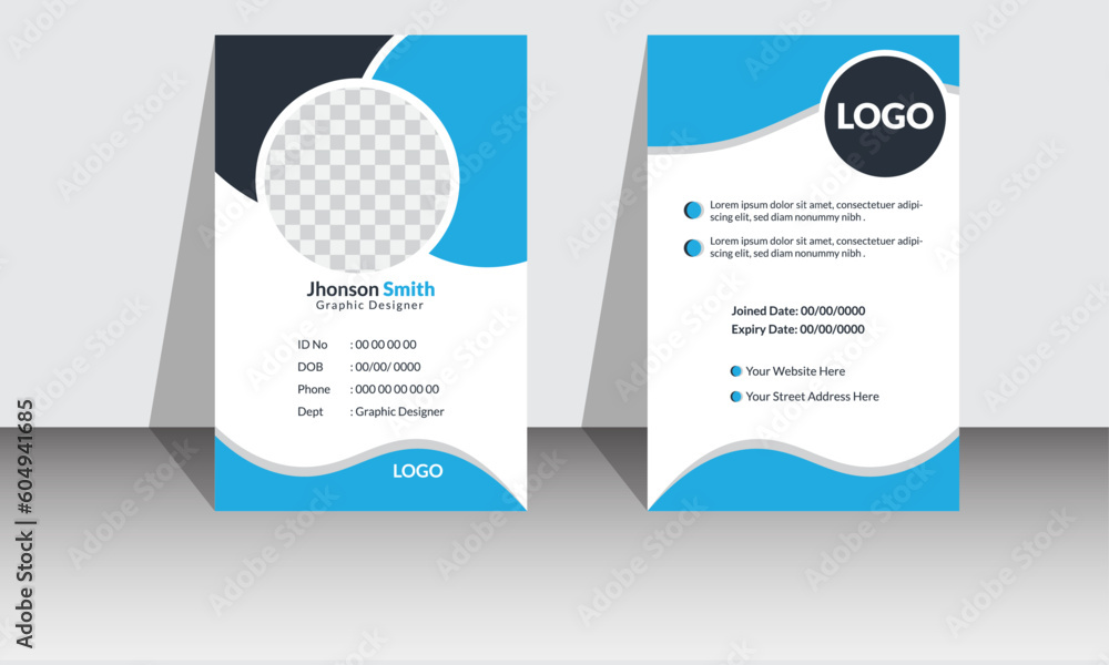 professional Creative Id card For employee. personal security badge ...