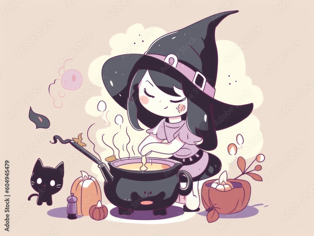 Witch Stirring Pot