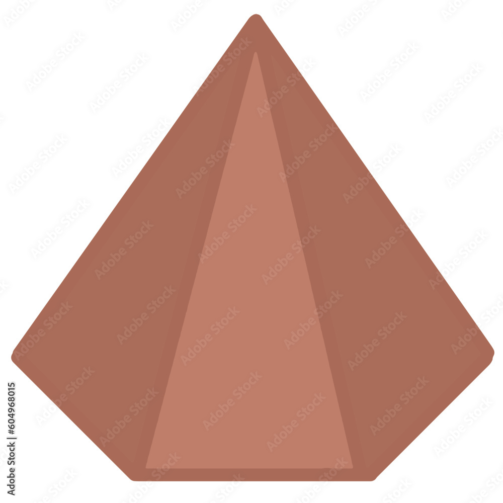 geometry Hexagonal Pyramid vector editable Stock Vector | Adobe Stock