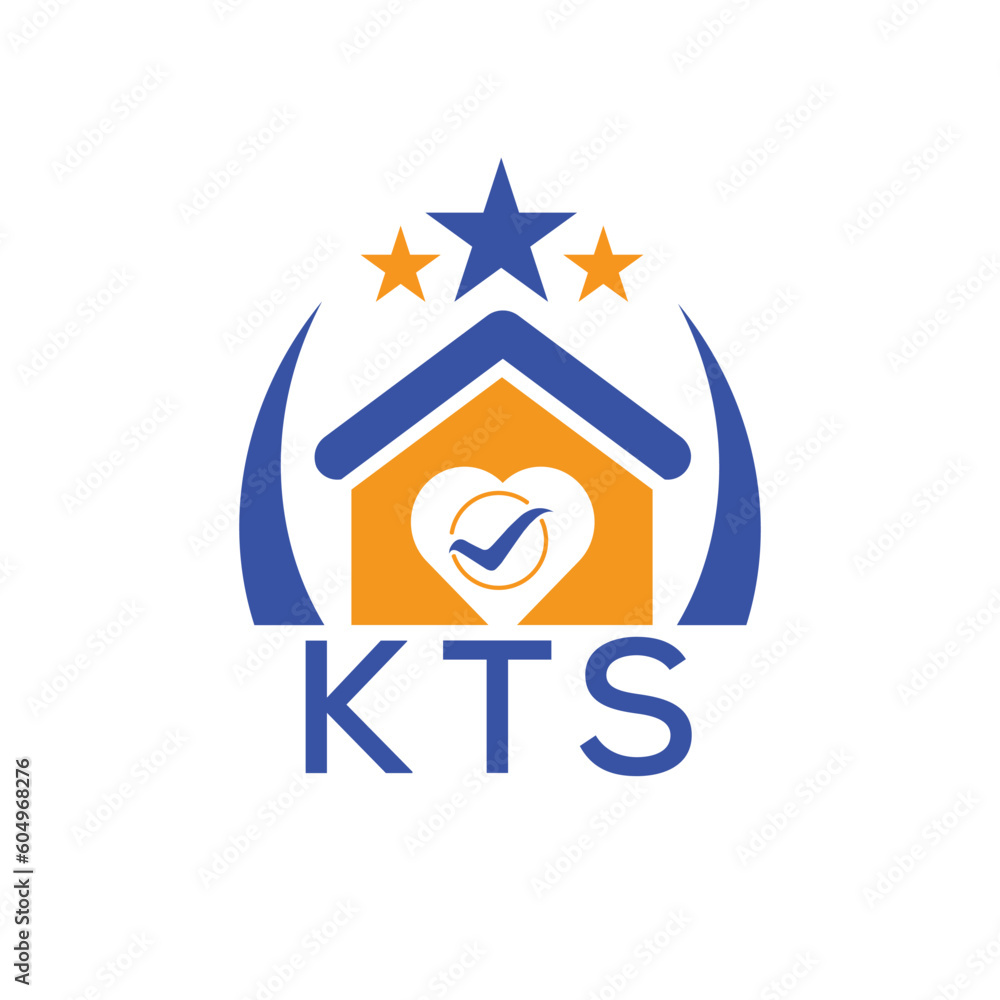 KTS House logo Letter logo and star icon. Blue vector image on white ...