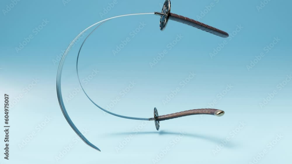 Vídeo do Stock: Enigmatic Blade Dance: Abstract 3D Loop Animation of ...