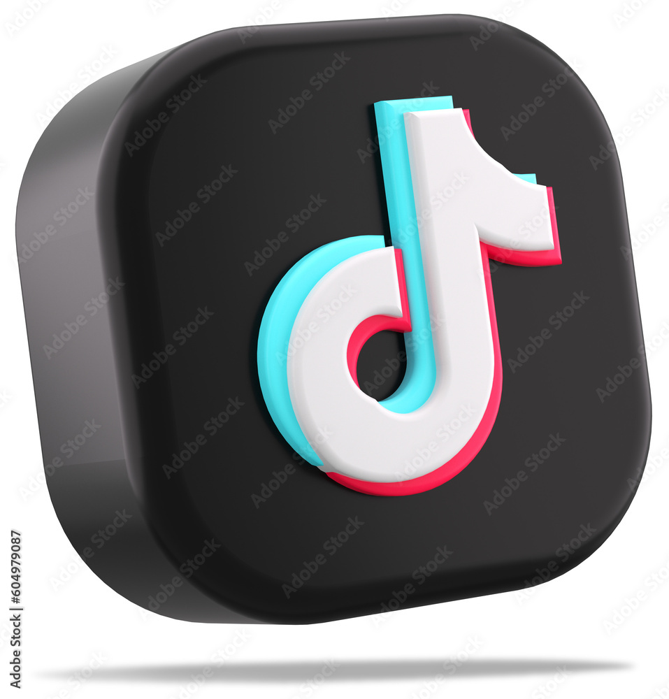 Valencia, Spain - May, 2023: TikTok isolated logo app icon on ...
