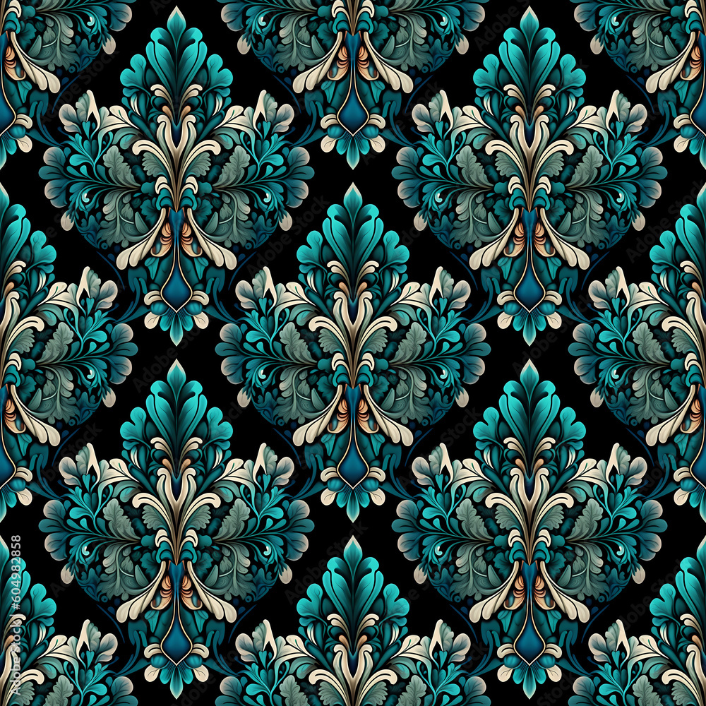 Luxury damask seamless pattern. Ornamental wallpapers in baroque ...