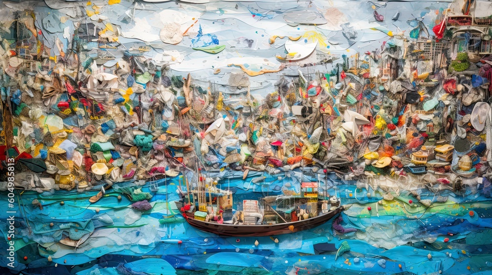 World Enviroment Day. A collage reflecting the alarming extent of ...