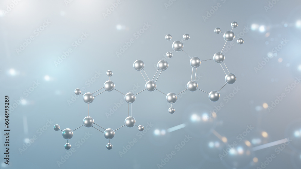 sulfafurazole molecular structure, 3d model molecule, sulfisoxazole ...