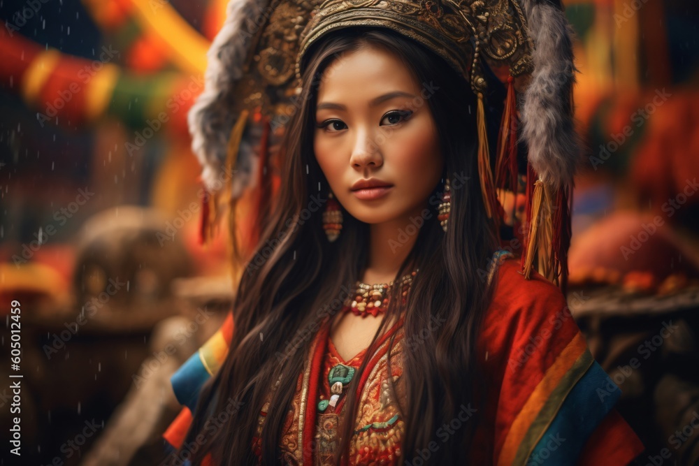 AI-generated non-existing beautiful asian woman with long hair Stock ...