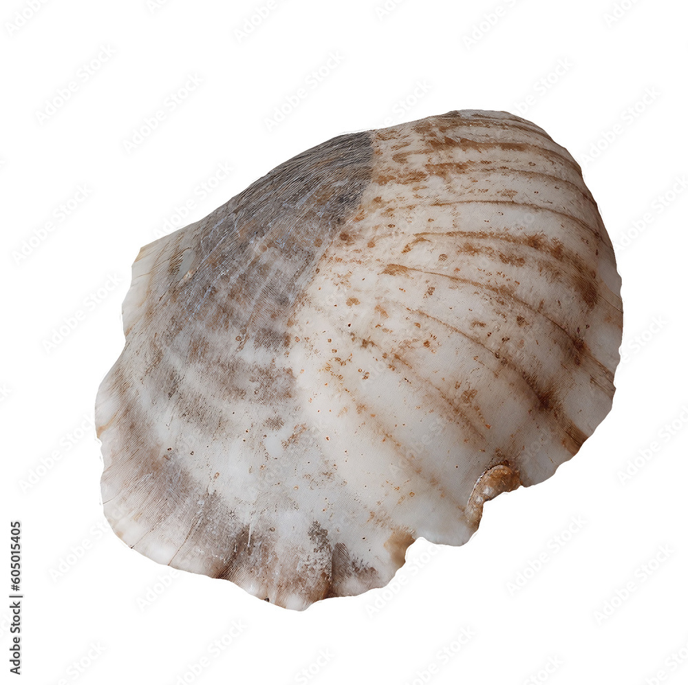 single isolated sea shell bright conch on transparent background ...