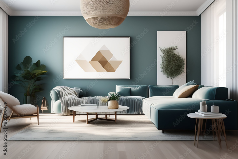 Sala de Estar Lujoso con Muebles de Diseño, Techos Altos y Elegantes ...