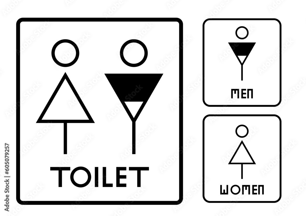 Vetor de WC Symbole, signs, icons, sanitär, piktogramm do Stock | Adobe ...