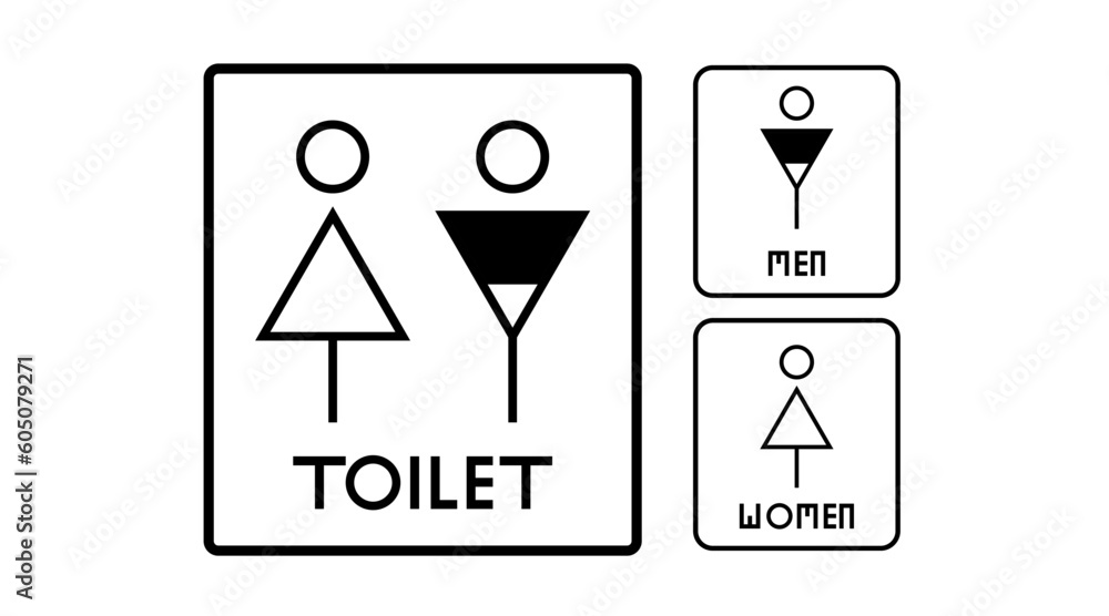 Vetor de WC Symbole, signs, icons, sanitär, piktogramm do Stock | Adobe ...