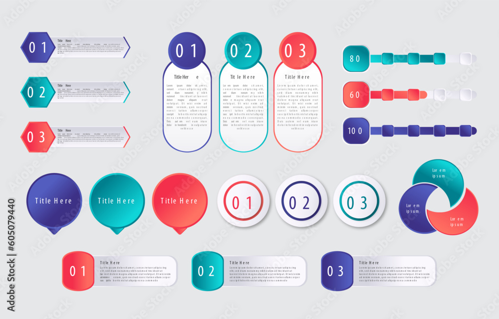 Vektorová grafika „Set of infographic elements data visualization ...