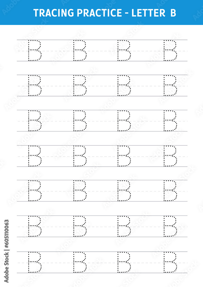 Alphabet Letter B Tracing Worksheet.Alphabet letters tracing worksheet ...