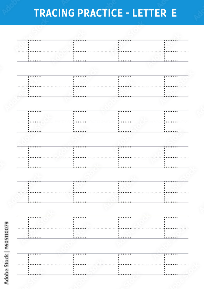 Alphabet Letter E Tracing Worksheet.Alphabet letters tracing worksheet ...