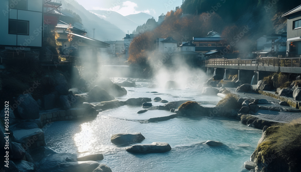 A Serenade of Nature's Symphony in Kyoto's Public Hot Spring. In the ...