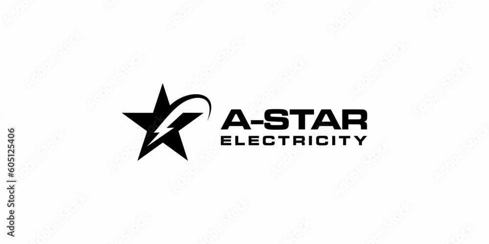 star electricity logo design element vector Stock Vector | Adobe Stock