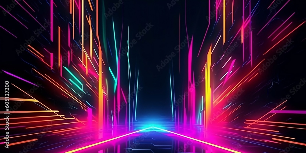 Abstract background with interlaced digital glitch and distortion ...