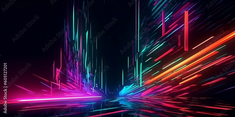 Abstract background with interlaced digital glitch and distortion ...