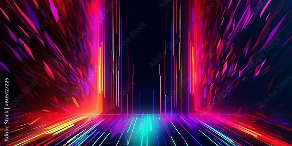 Abstract background with interlaced digital glitch and distortion ...